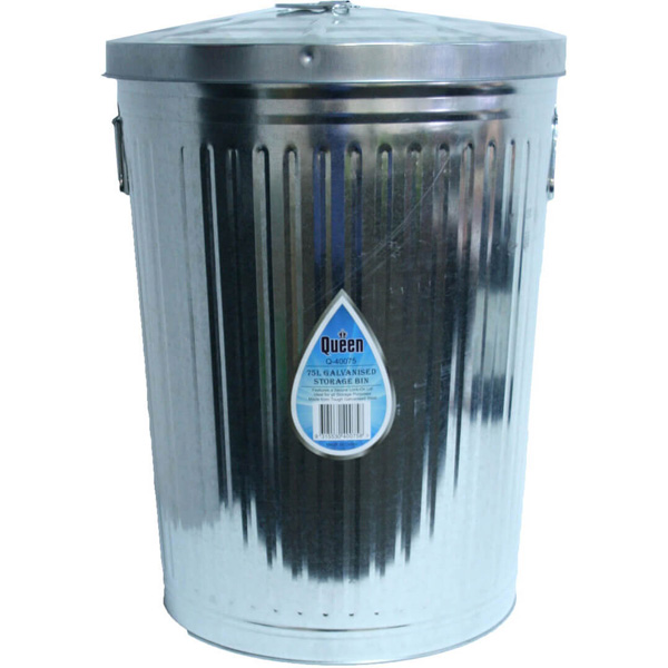 Queen Bin Galvanised 75L Storage – Mooroopna Hardware